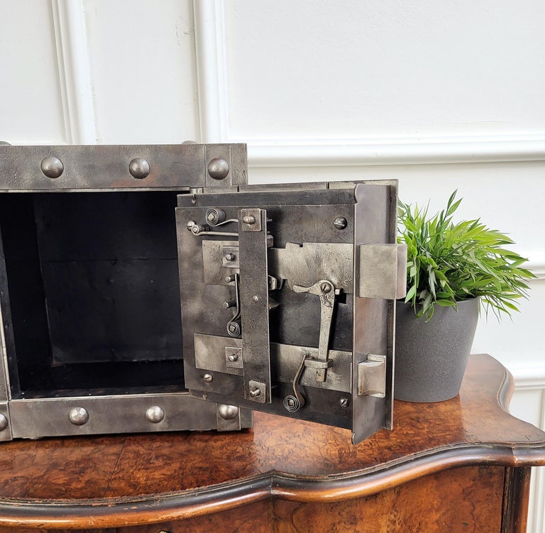 Italian 18th Century Wrought Iron Studded Antique Safe Strong Box at ...