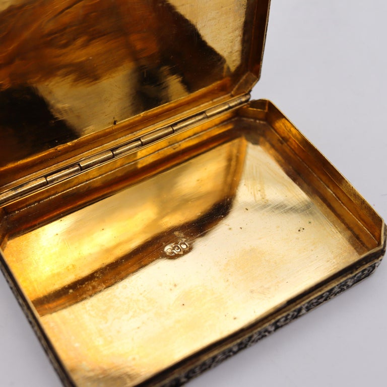 Italian 1920 Renaissance Revival Enameled Octagonal Box in .800 Silver ...