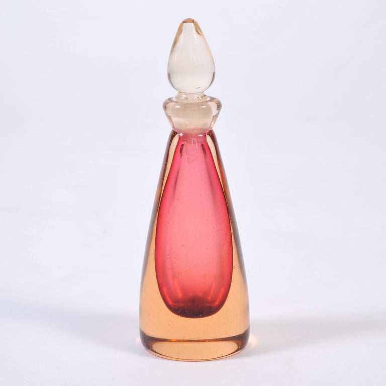 Italian 1950s Rose Pink and Amber Perfume Bottle by Seguso at 1stDibs ...