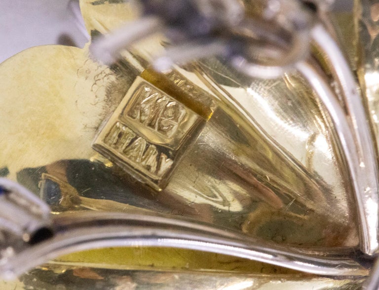 Italian 1960 Retro Convertible Pendant in 18kt Gold with Diamonds and ...