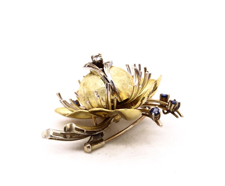 Italian 1960 Retro Convertible Pendant in 18kt Gold with Diamonds and ...