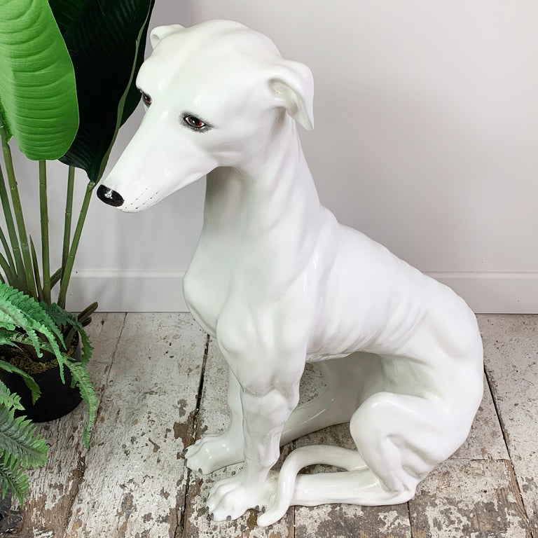 Italian 1960's Hand Made Ceramic Greyhound For Sale at 1stDibs ...