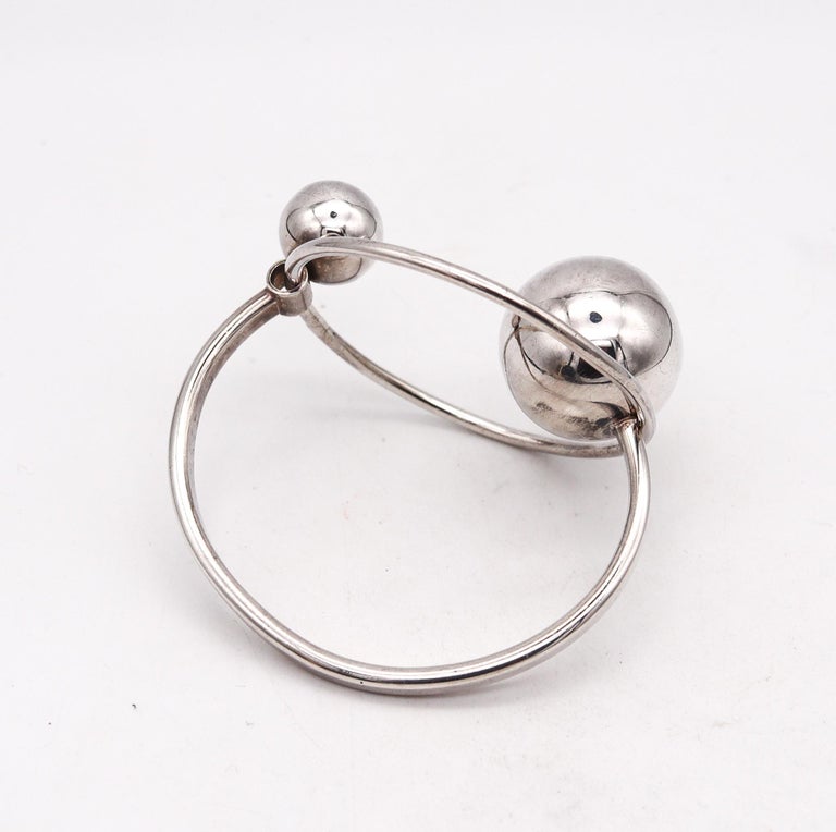 Italian 1970 Spatialism Geometric Orbital Bracelet Bangle in 925 ...
