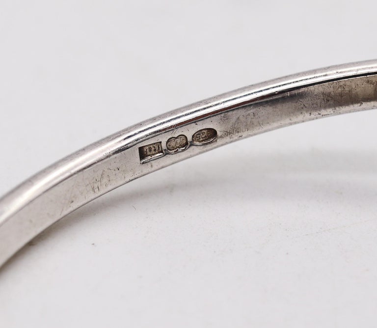 Italian 1970 Spatialism Geometric Orbital Bracelet Bangle in 925 ...