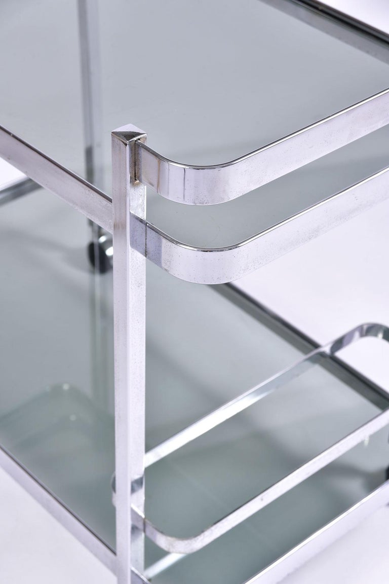 Italian 1970s Chrome and Glass Drinks Trolley by Orsenigo For Sale at ...