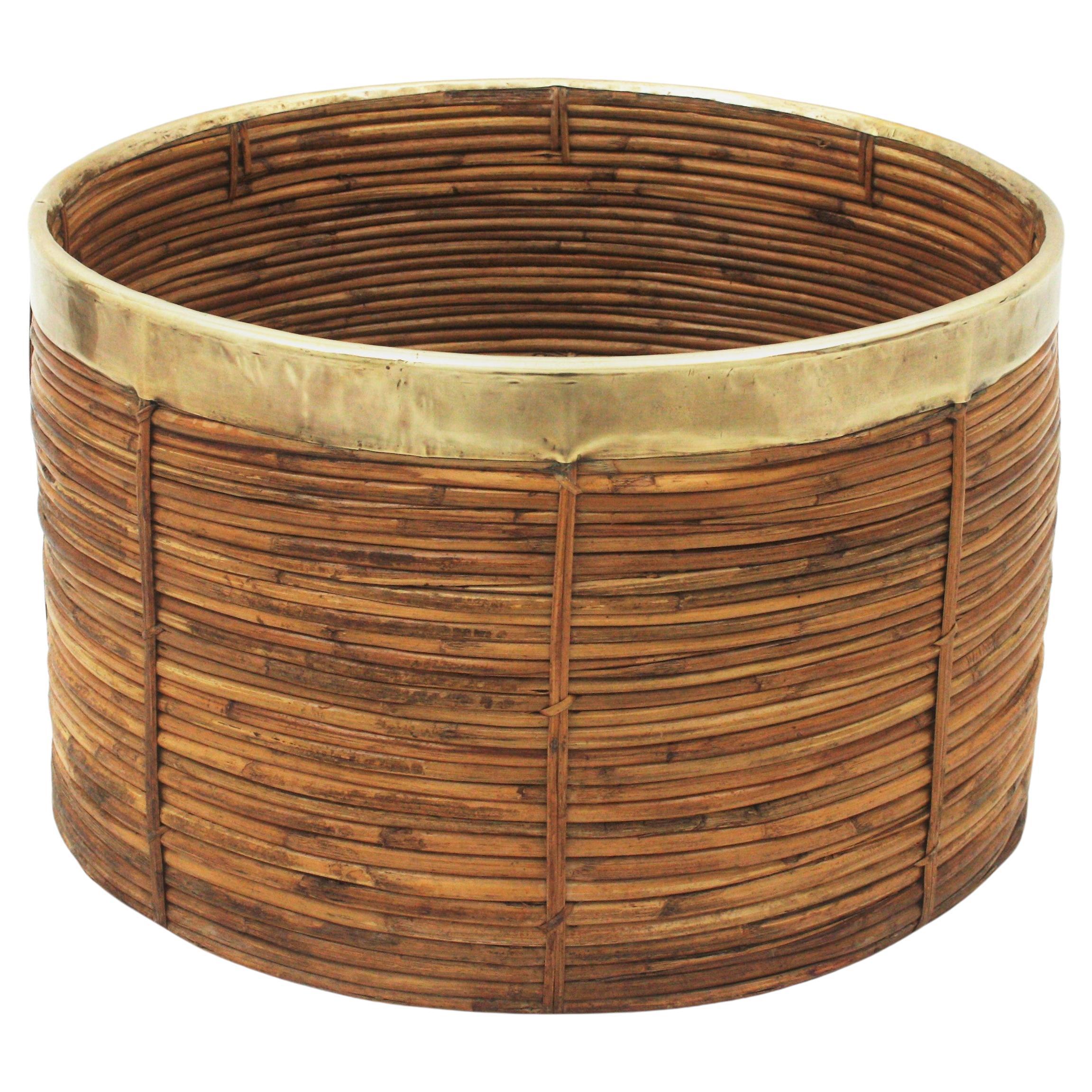 Extra Large Pair of Wicker/Rattan Planters at 1stDibs | extra large ...