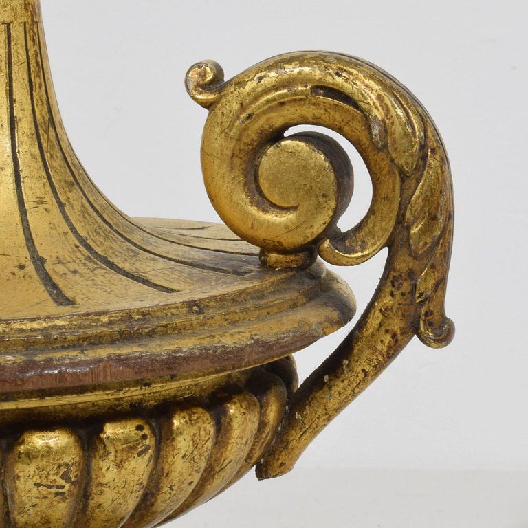 Italian 19th Century Carved Giltwood Vase Finial Ornament For Sale at ...