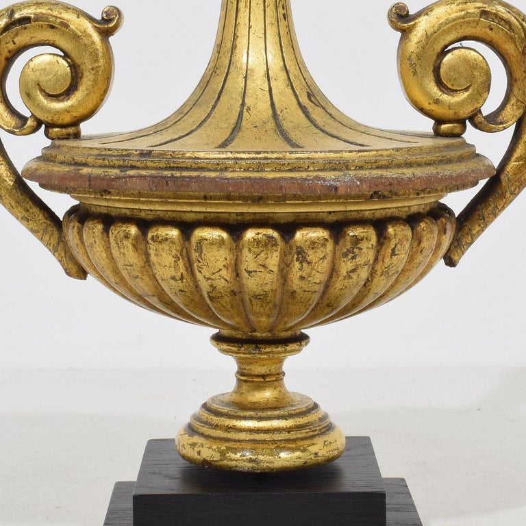 Italian 19th Century Carved Giltwood Vase Finial Ornament For Sale at ...