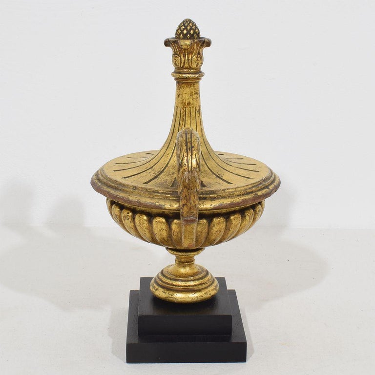 Italian 19th Century Carved Giltwood Vase Finial Ornament For Sale at ...