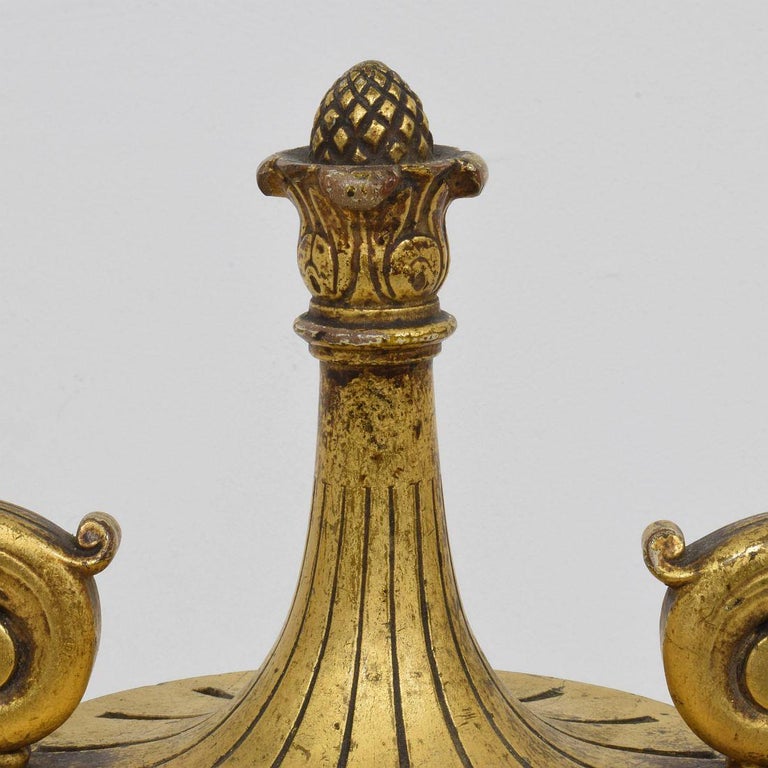 Italian 19th Century Carved Giltwood Vase Finial Ornament For Sale at ...