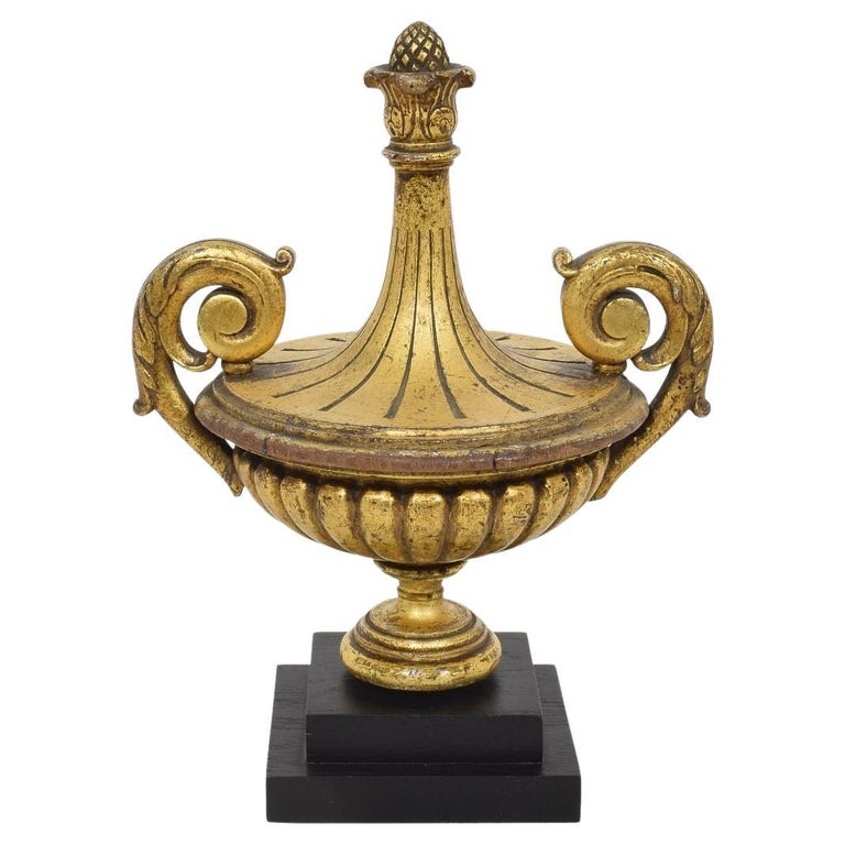 Italian 19th Century Carved Giltwood Vase Finial Ornament For Sale at ...