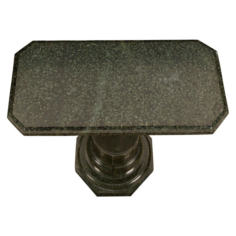 Italian 19th Century Louis XVI Style Vert De Patricia Marble Pedestal ...