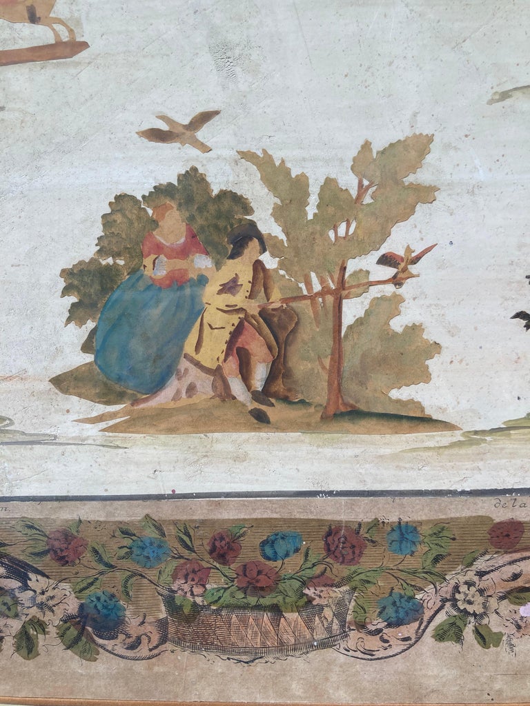 Italian 19th Century Mixed Media Gouache Tempera Theatre Set Costume ...