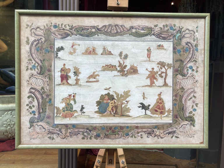Italian 19th Century Mixed Media Gouache Tempera Theatre Set Costume ...