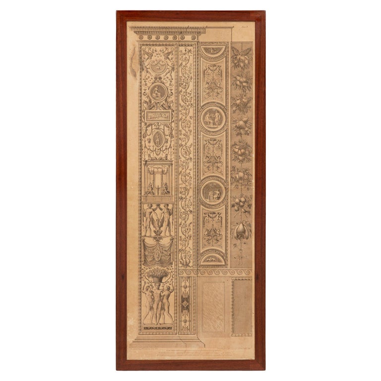 Italian 19th Century Neo-Classical St. Prints In Their Original Walnut ...