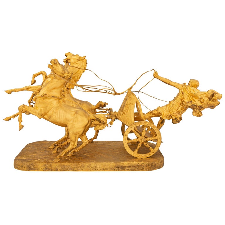Italian 19th Century Ormolu Statue Signed Vanetti For Sale at 1stDibs