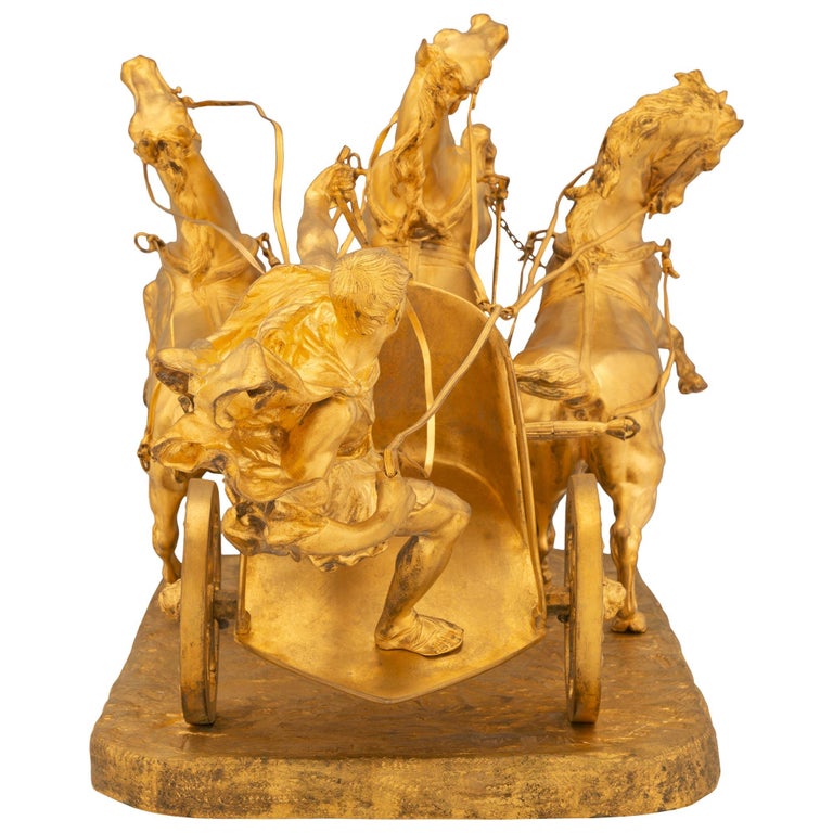 Italian 19th Century Ormolu Statue Signed Vanetti For Sale at 1stDibs