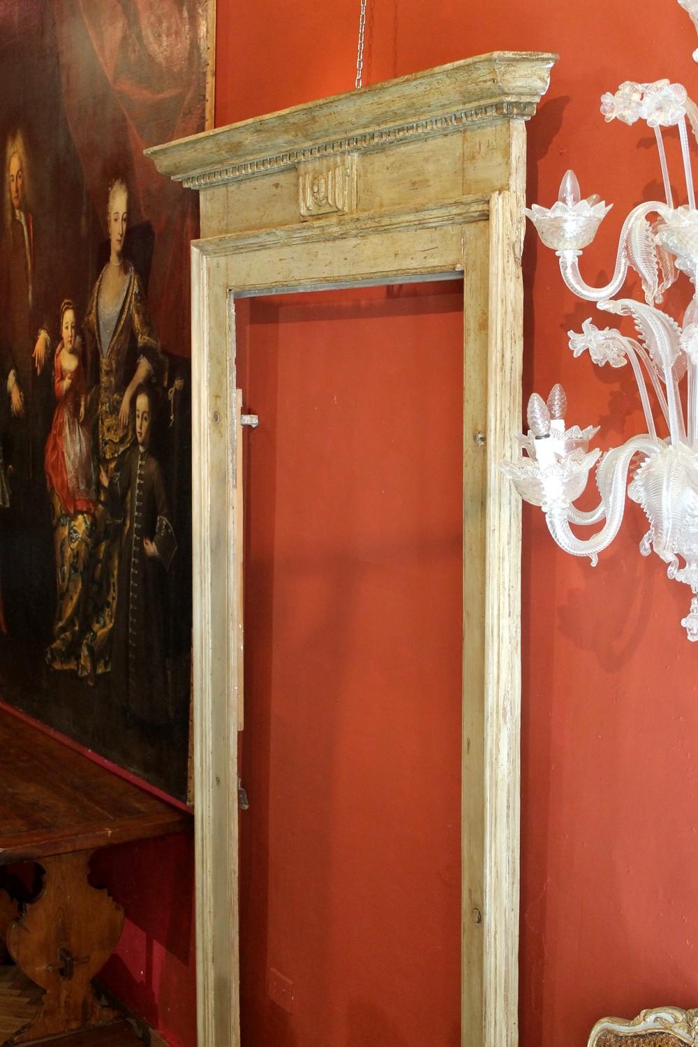 Italian 19th Century Palatial Hand Carved and Lacquered Doorway Frame ...