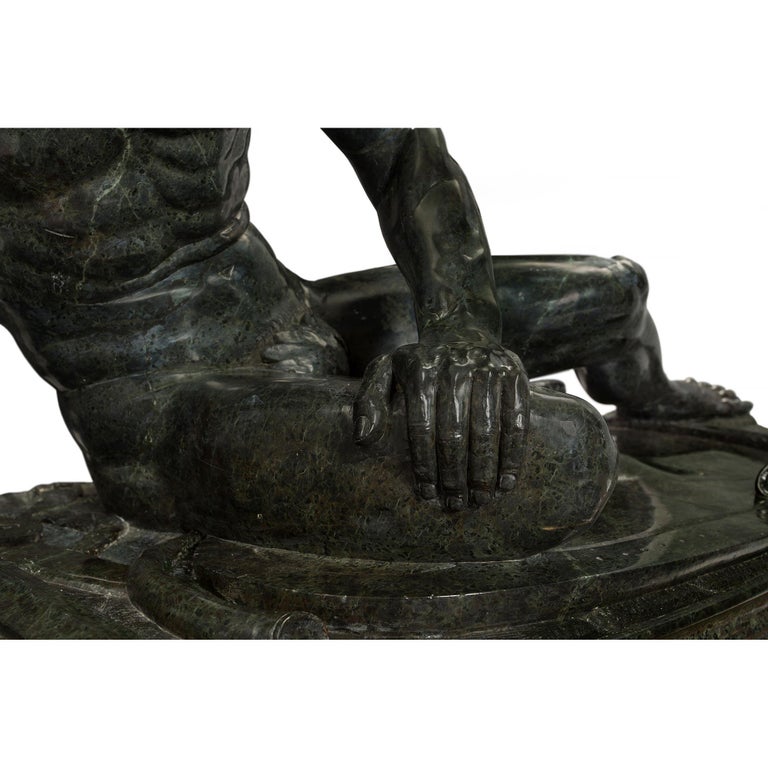 Italian 19th Century Verde Antico Marble and Giltwood Statue of The ...
