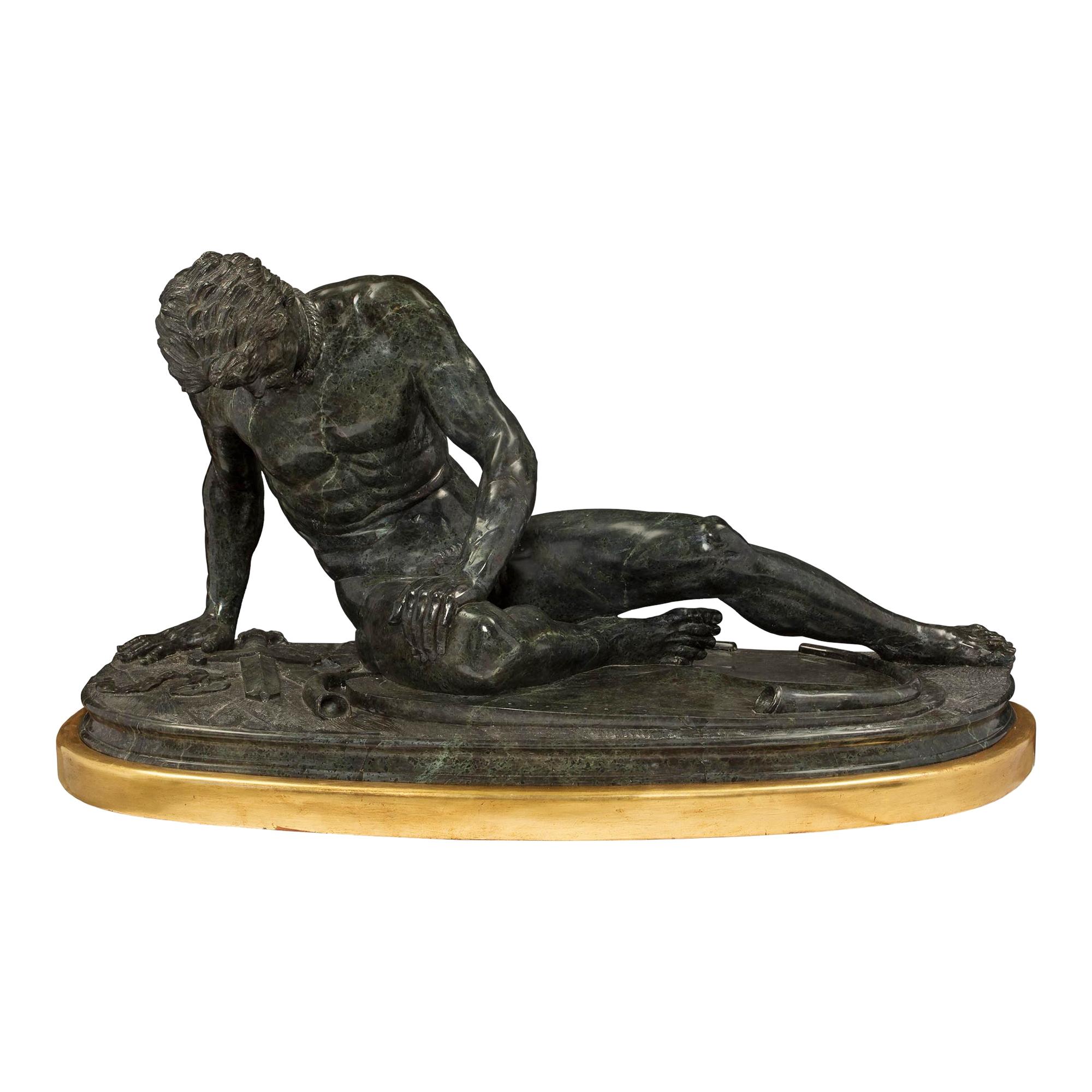 19th Century Bronze Statue the Dying Gaul by B. Boschetti Roma after ...