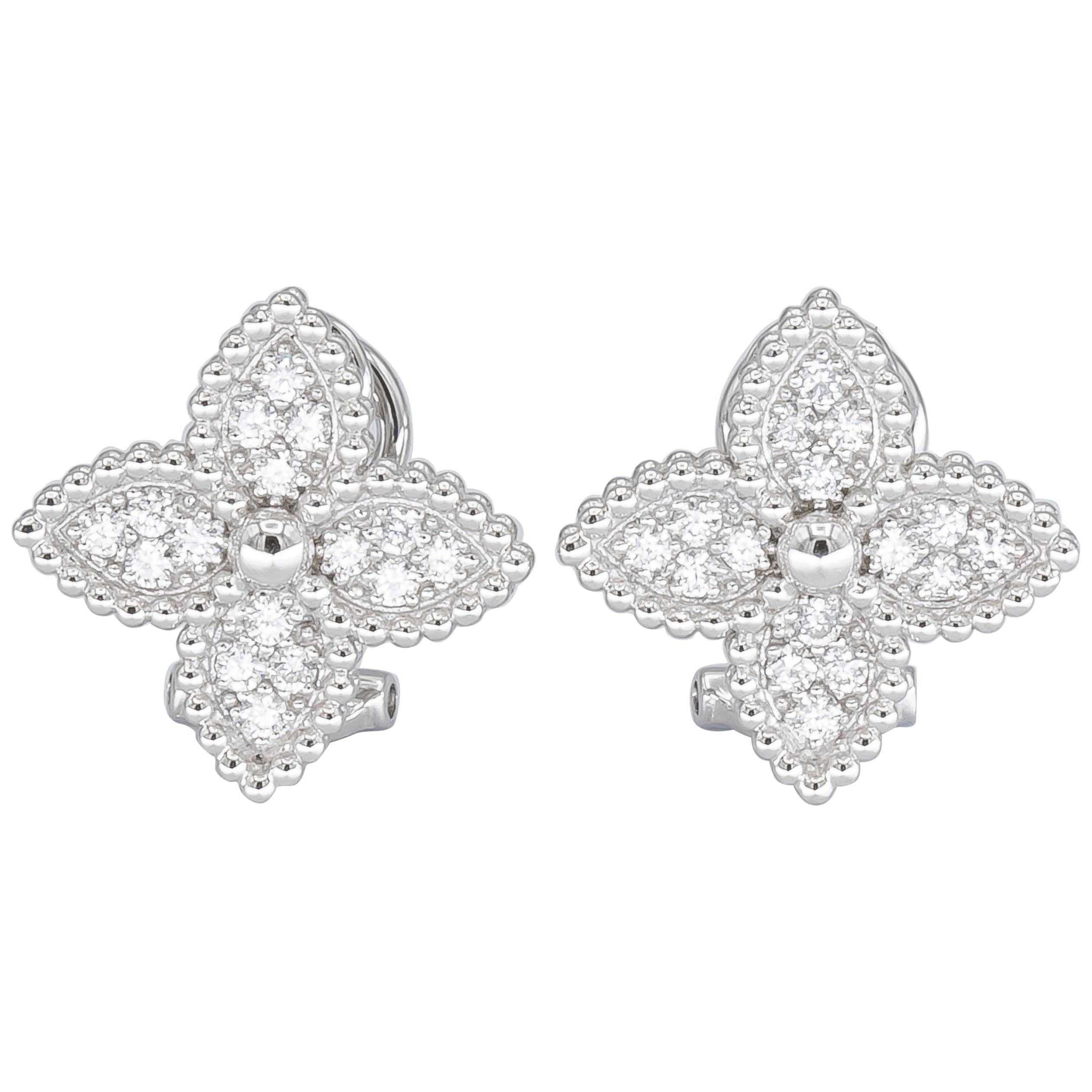 3.48 Carat Diamond 18 Karat White Gold Earrings For Sale (Free Shipping ...