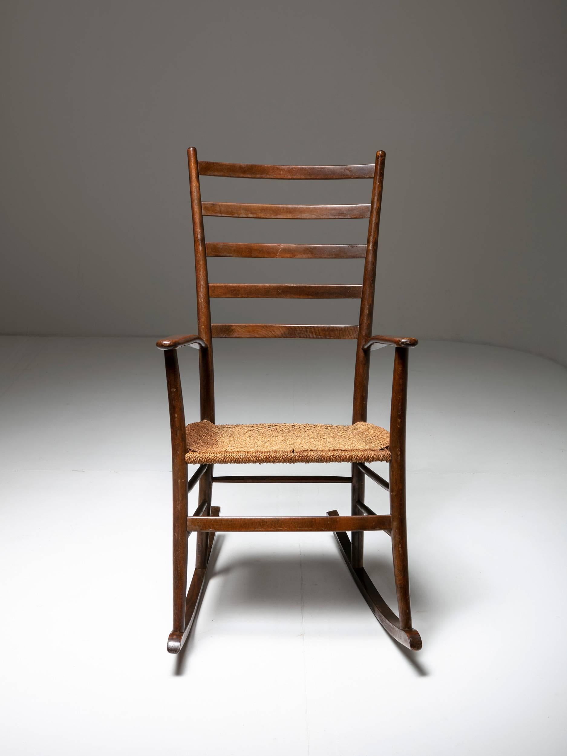 Italian 1950s Rocking Chair at 1stDibs