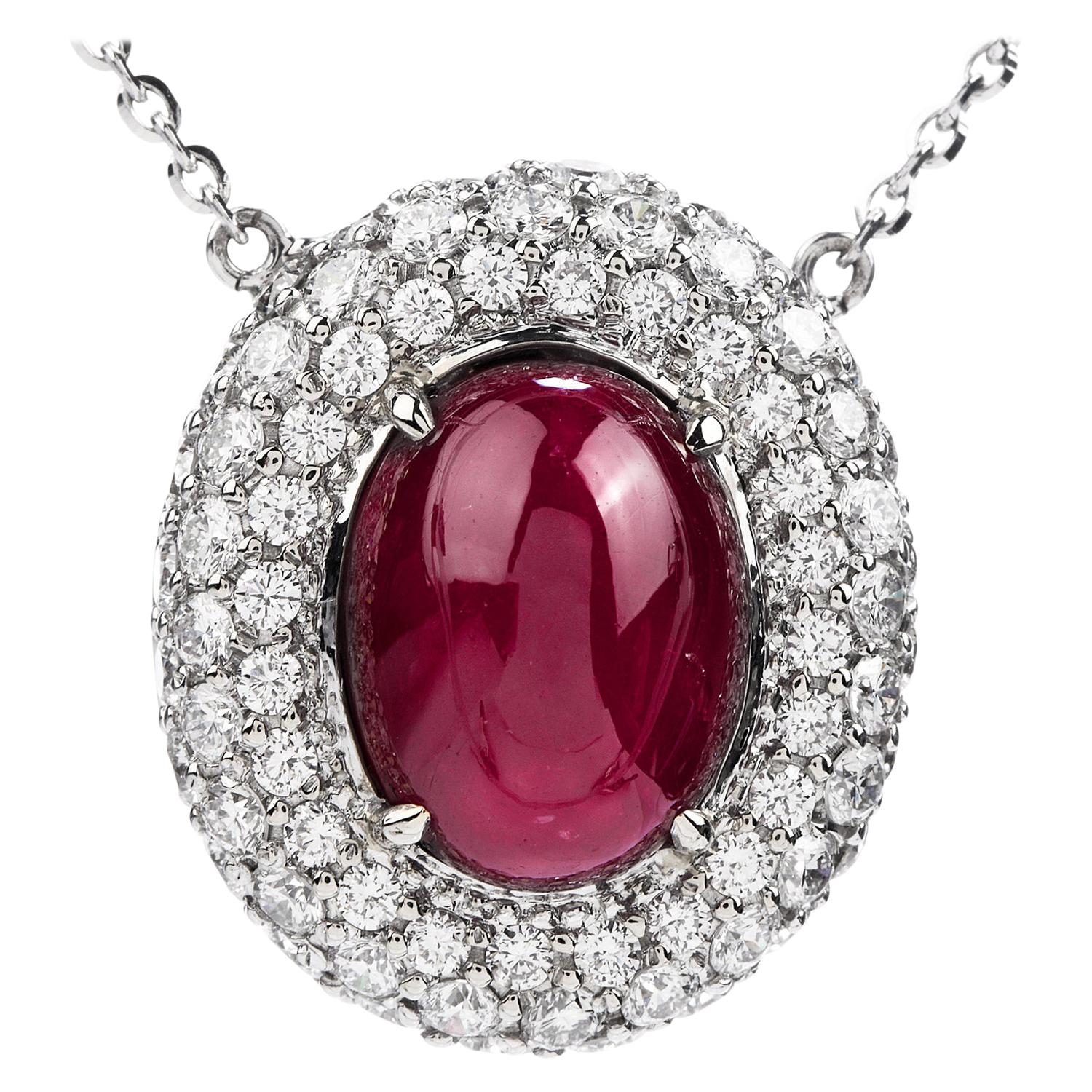 Cabochon Ruby Diamond Gold Frog Pendant at 1stDibs