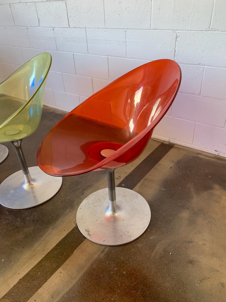 Italian Acrylic Swivel Chairs by Philippe Starck for Kartell For Sale ...