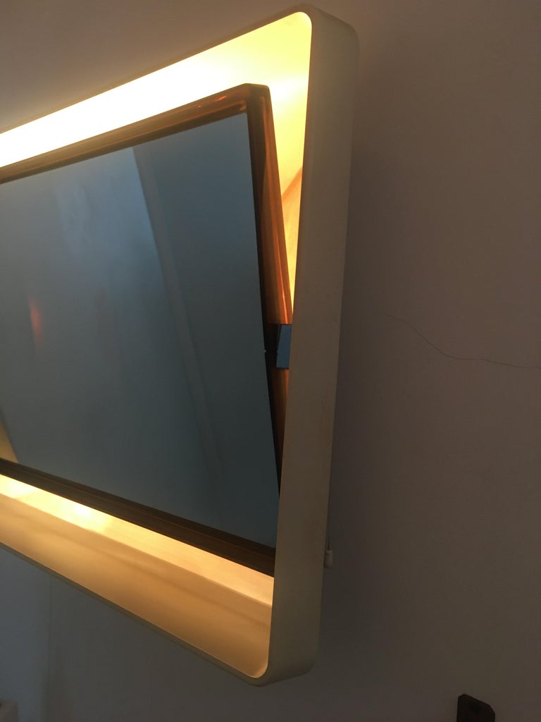 Italian Adjustable Lighted Mirror at 1stDibs