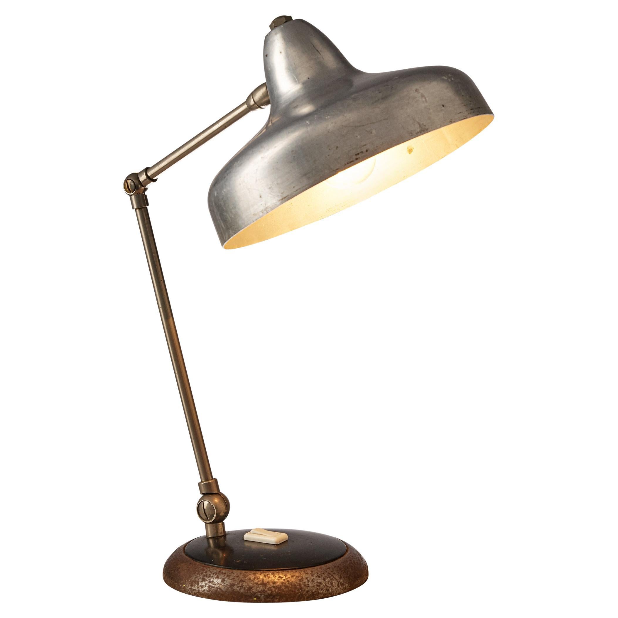 HALF, Table Lamp 'Brushed Aluminum' Rotate 40 Degrees on Each Side For ...
