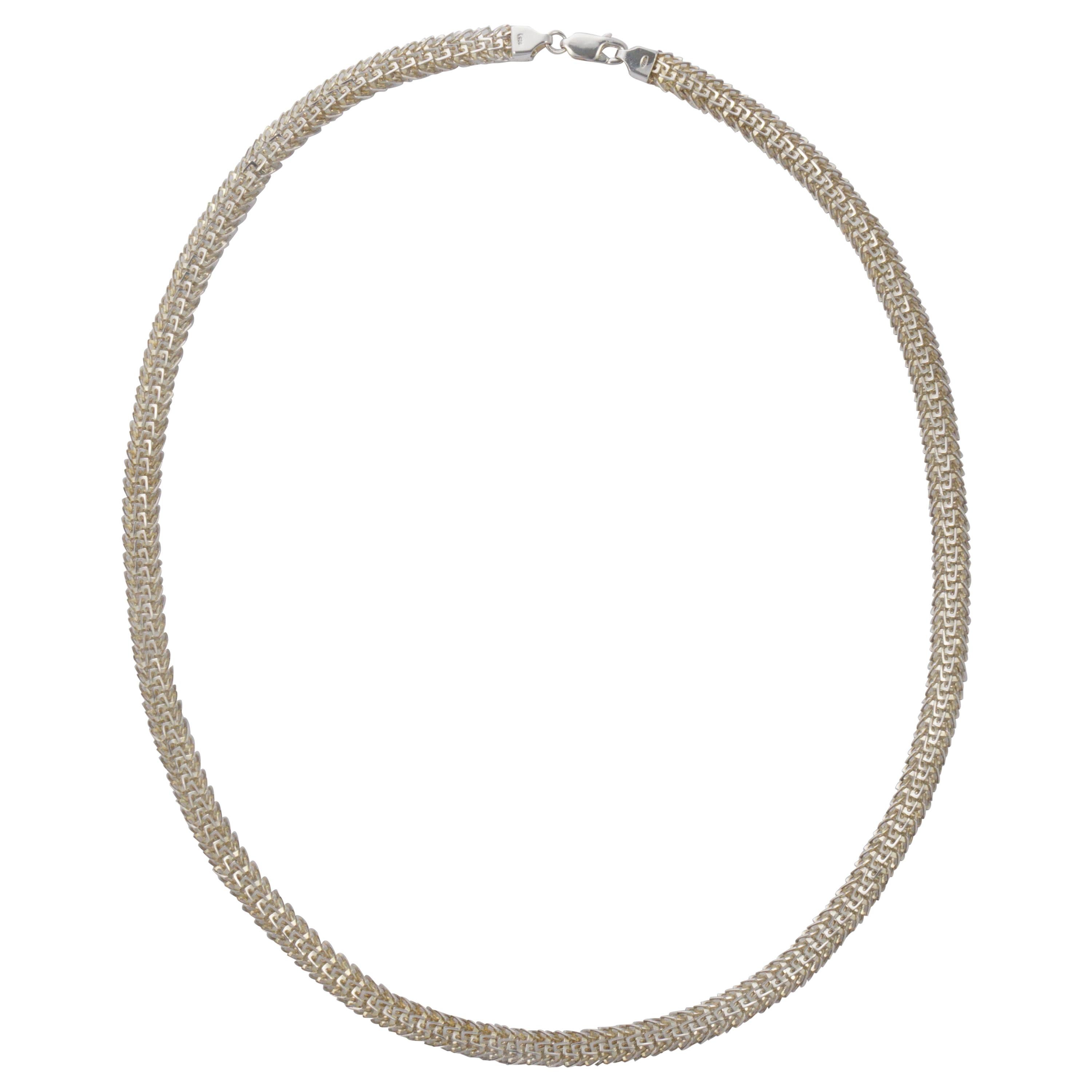 Jona Sterling Silver Mesh Tie Scarf Necklace at 1stDibs | silver mesh ...