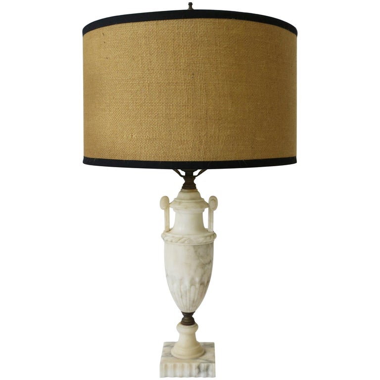 Italian Alabaster Marble Table or Desk Lamp, Italy, 1940s at 1stdibs