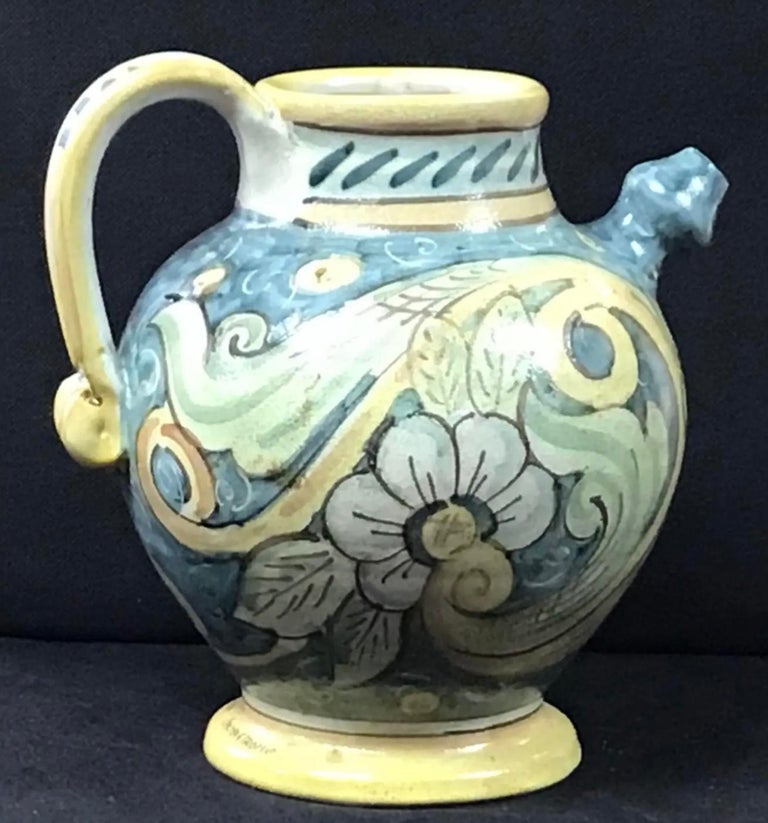 Italian Albarello Jar, hand painted Italian Jug, Majolica For Sale at ...