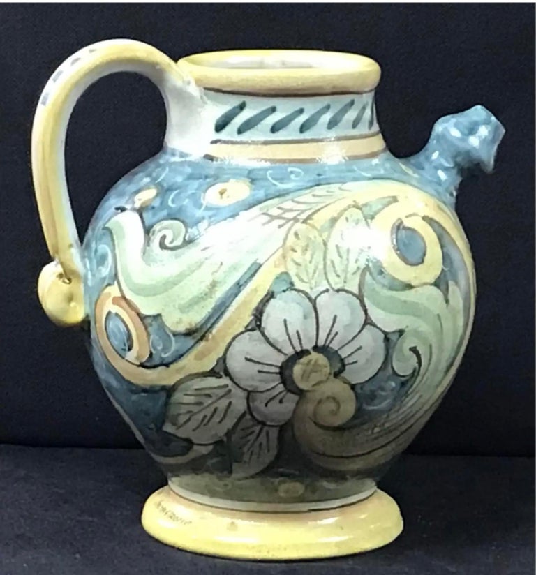 Italian Albarello Jar, hand painted Italian Jug, Majolica For Sale at ...