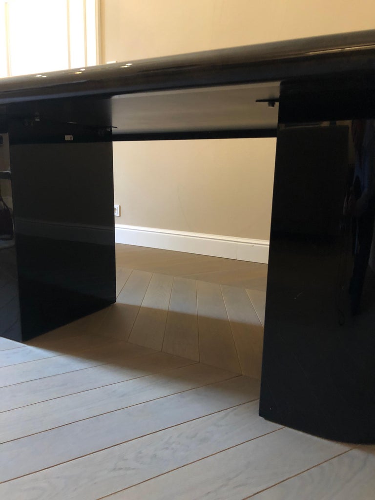 Italian Aldo Tura Goat Skin Oval Dining Table For Sale at 1stDibs