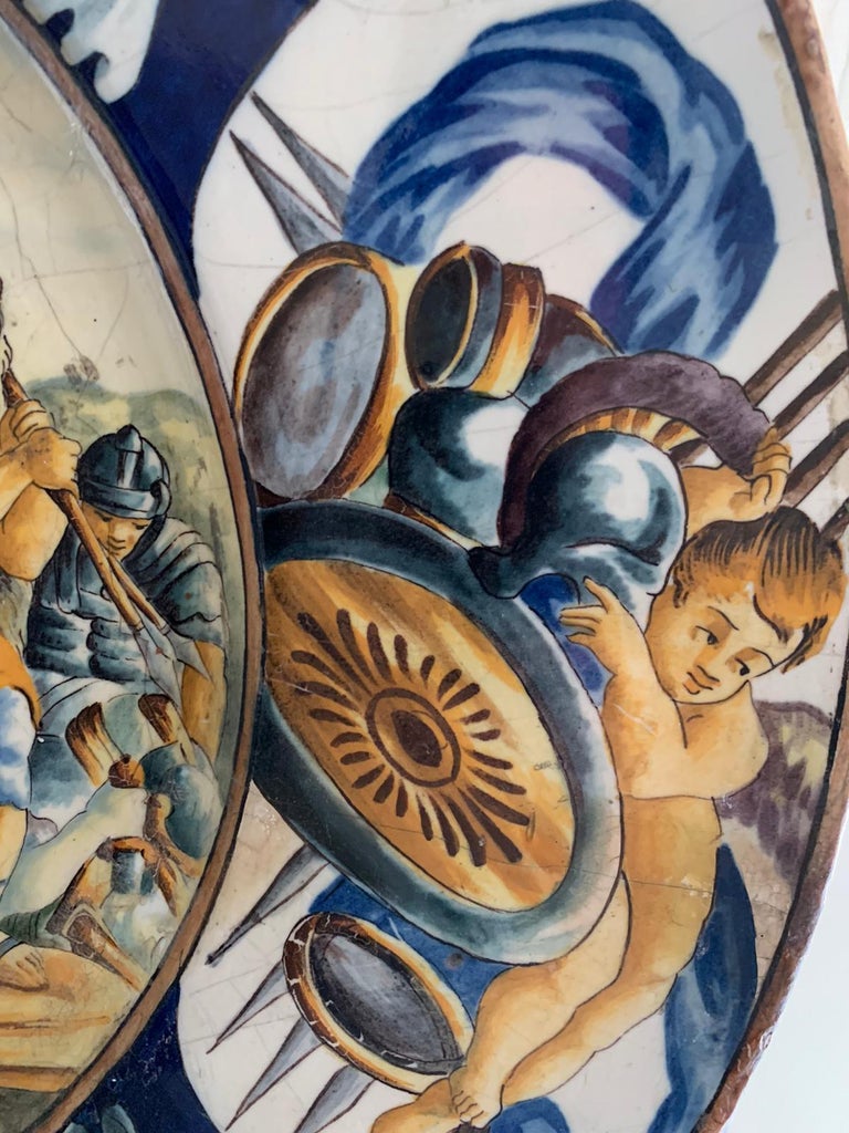 Italian Antique Castelli Ceramic Plate, End 19th Century For Sale at ...