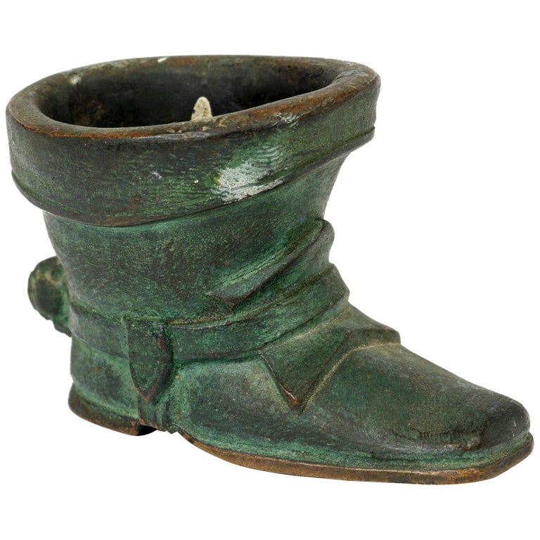 Italian Antique Grand Tour Bronze Riding Boot Match Holder For Sale at ...