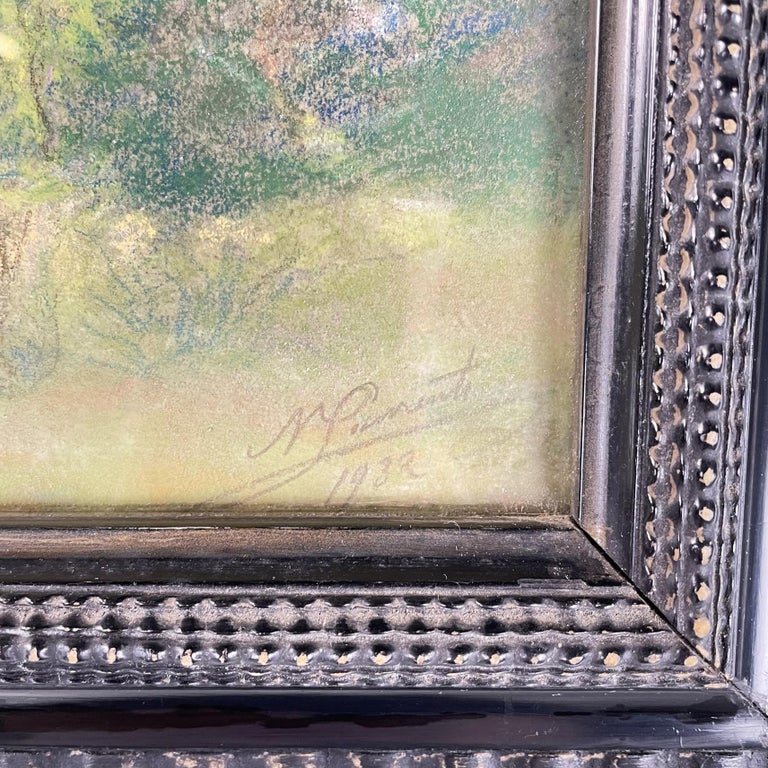 Italian Antique Oil Pastel Painting of a Landscape, 1932 For Sale at ...