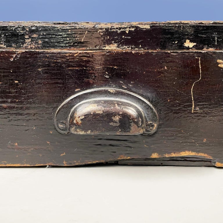 Italian antique Rectangular container boxes in dark wood, 1900s For ...