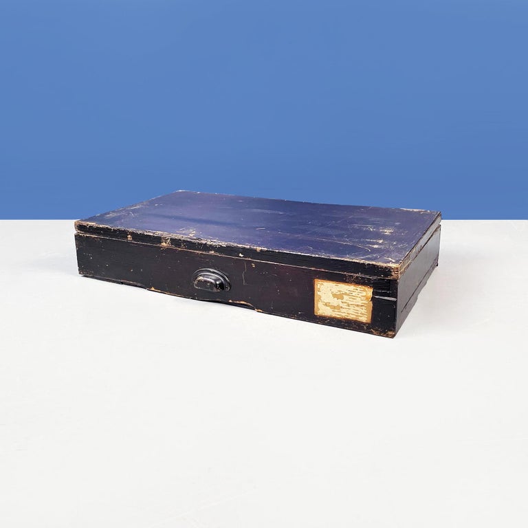 Italian antique Rectangular container boxes in dark wood, 1900s For ...