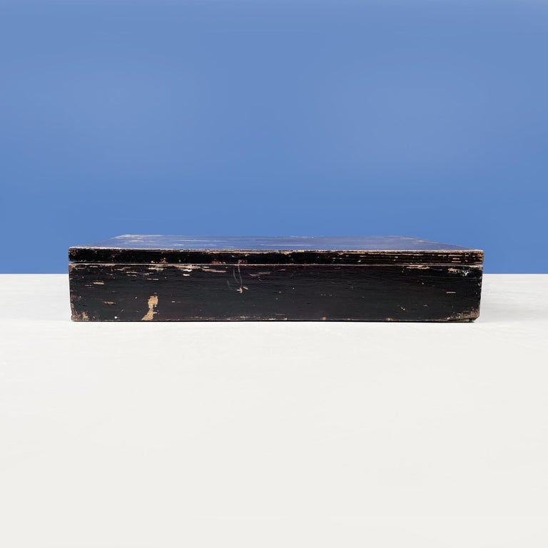 Italian antique Rectangular container boxes in dark wood, 1900s For ...