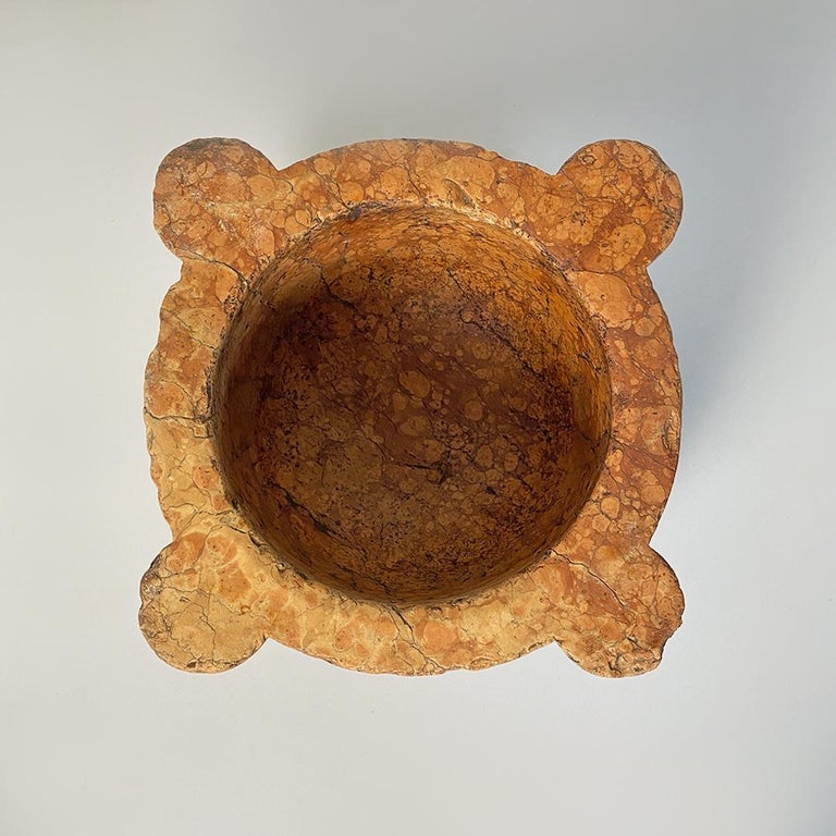 Italian Antique Red Orange Marble Planter or Container Vase, 1700s For ...