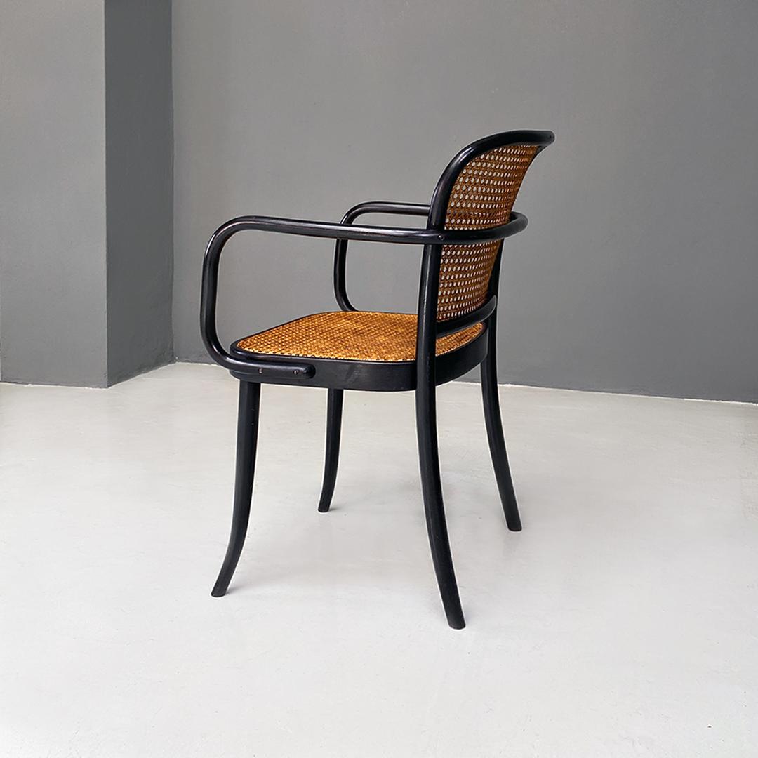 Italian Antique Set of Eight Black Laquared Original Thonet Chairs ...