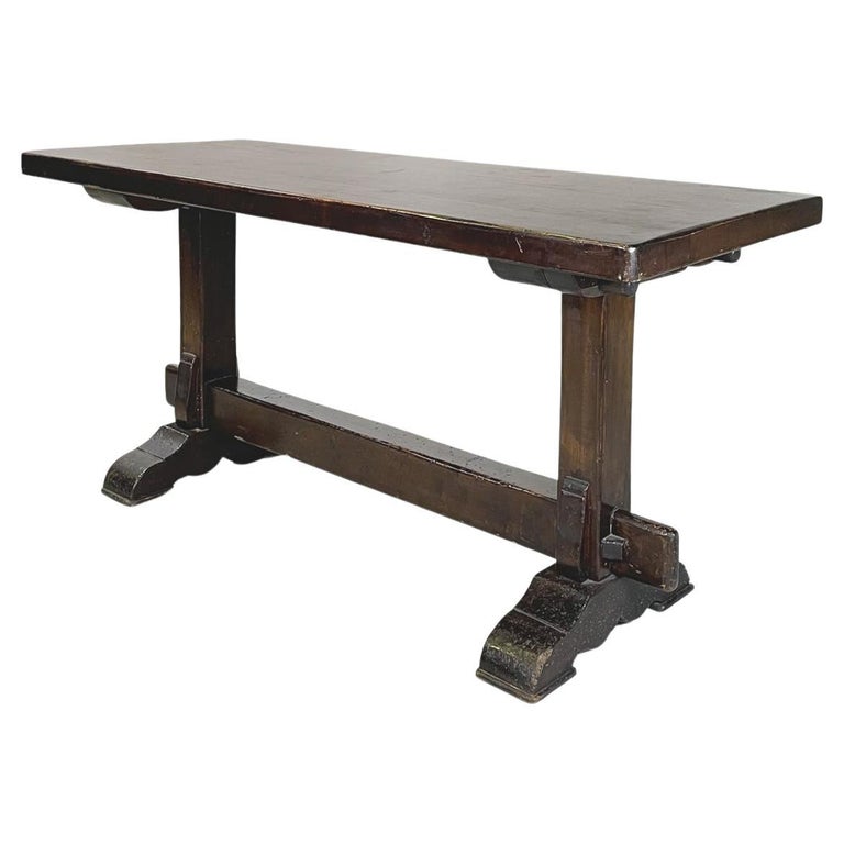 Italian Antique Wooden Rectangular Dining Table, Early 1900s For Sale ...