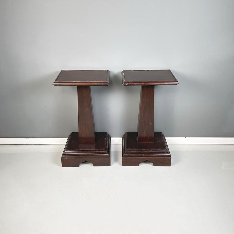 Italian Antique Wooden Side Tables or Pedestals, Early 1900s For Sale ...