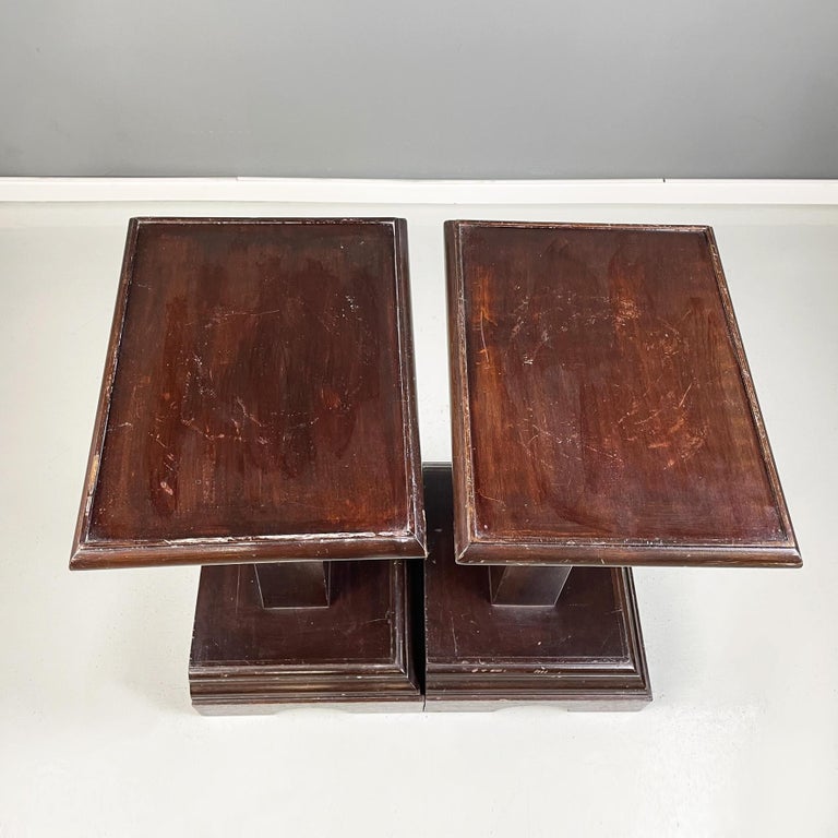 Italian Antique Wooden Side Tables or Pedestals, Early 1900s For Sale ...