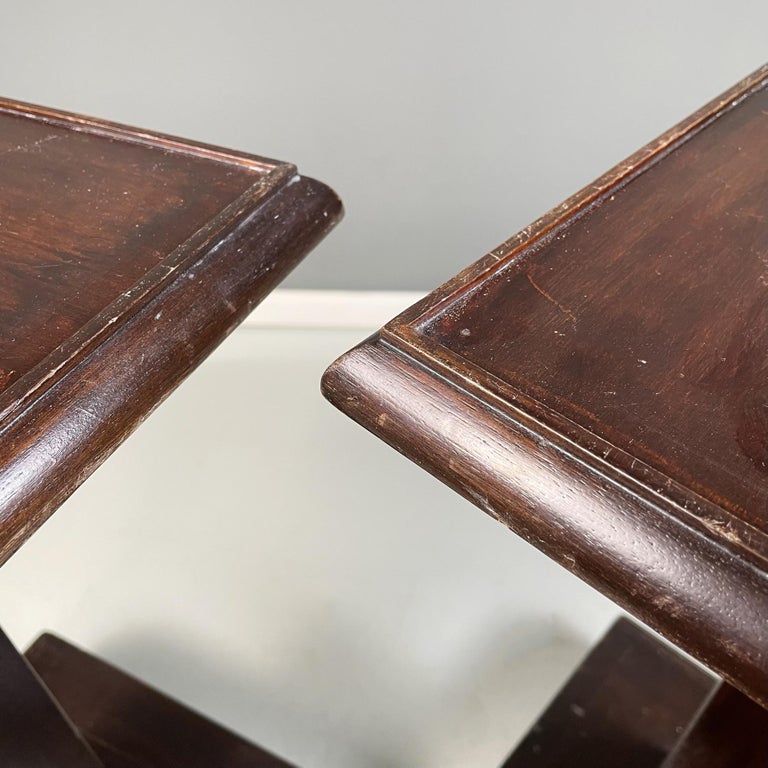 Italian Antique Wooden Side Tables or Pedestals, Early 1900s For Sale ...