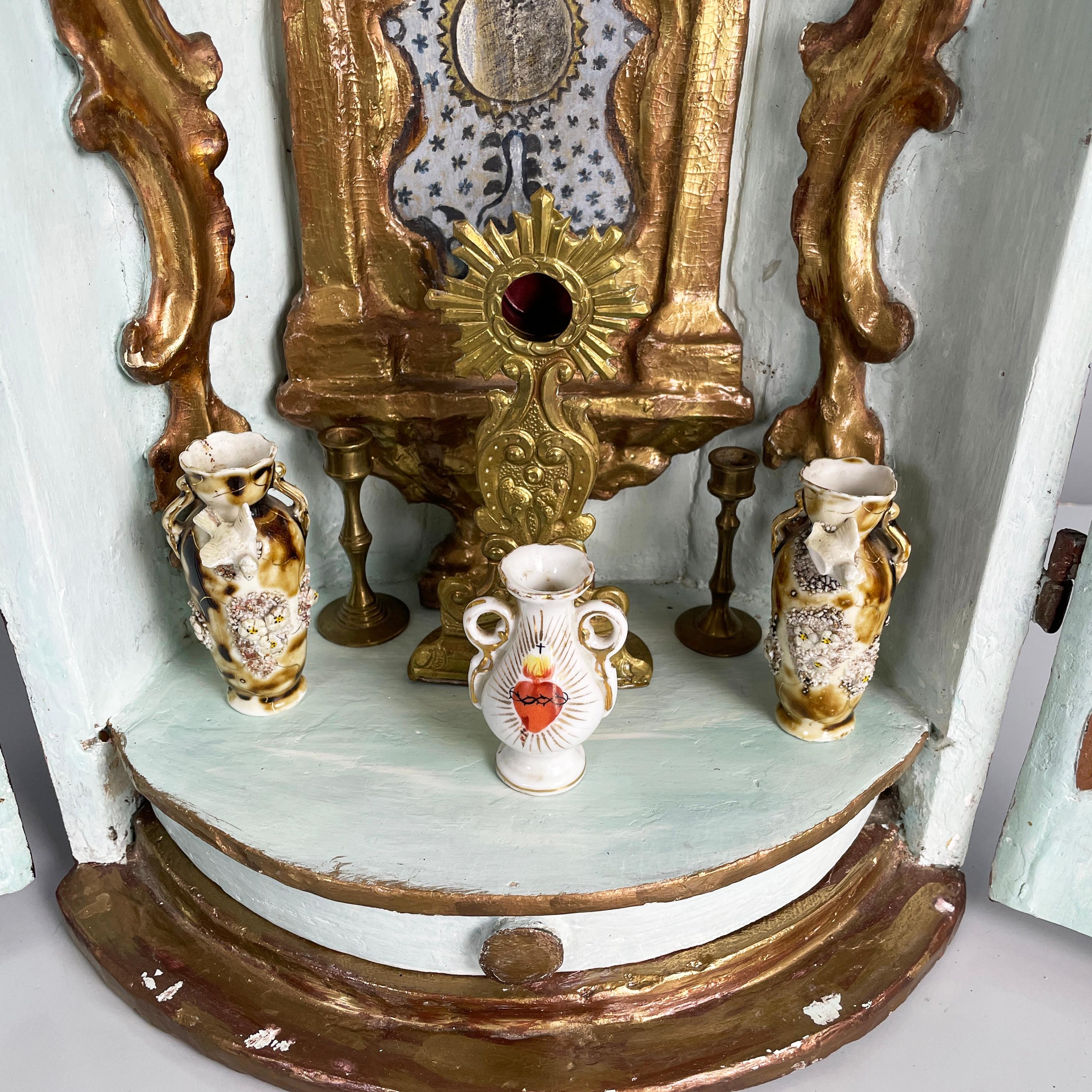 Italian antiques Finely handcrafted table religious altar in wood ...