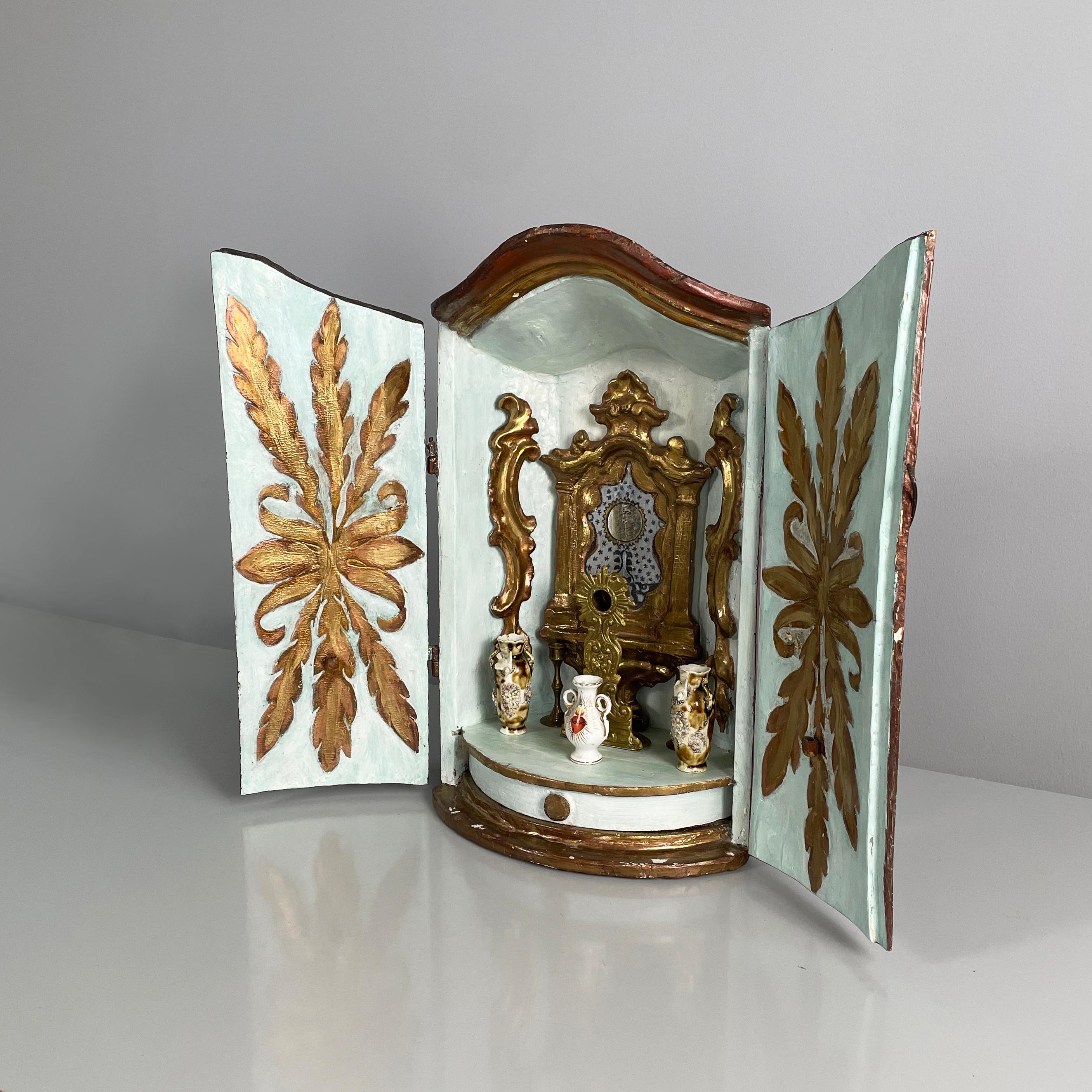 Italian antiques Finely handcrafted table religious altar in wood ...