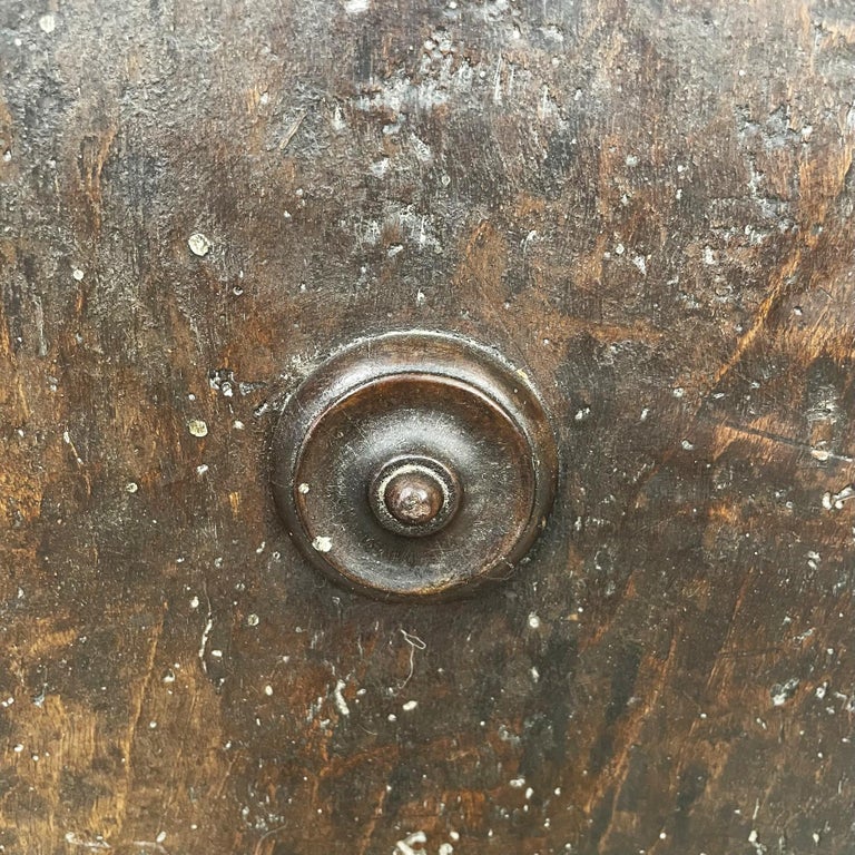 Italian Antiques Stool in Walnut Wood, 1600s For Sale at 1stDibs